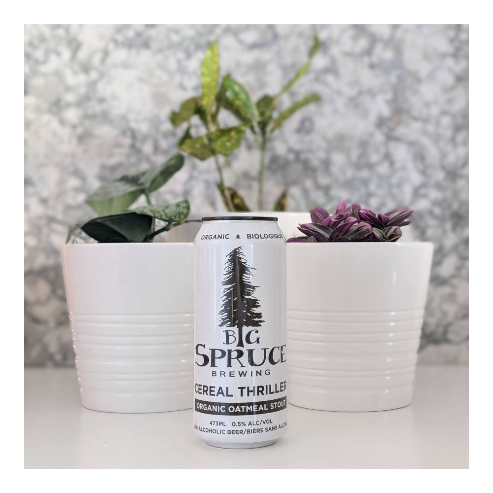 Big Spruce Brewing Cereal Thriller Oatmeal Stout Non-Alcoholic ...