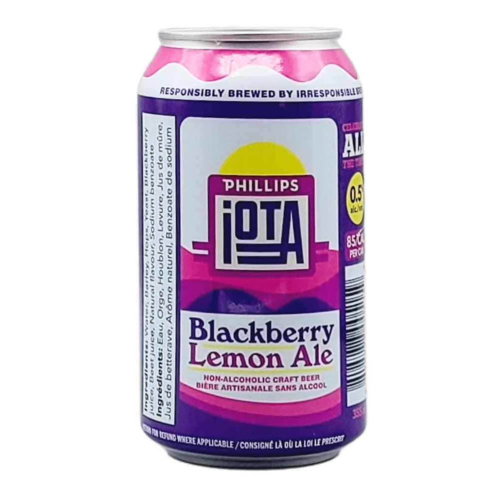 Phillips Brewing iOTA Blackberry Lemon Ale Non-Alcoholic – Collective ...