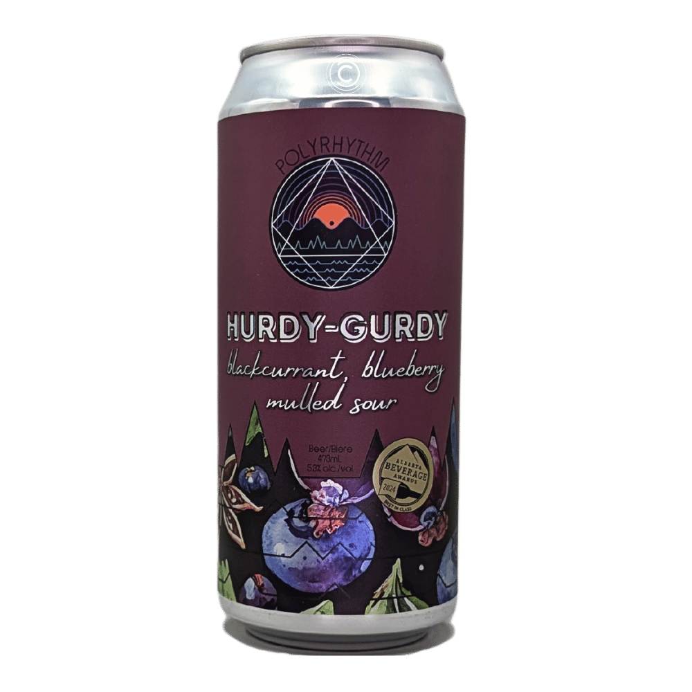Polyrhythm Brewing Hurdy-Gurdy Blackcurrant, Blueberry Mulled Sour ...