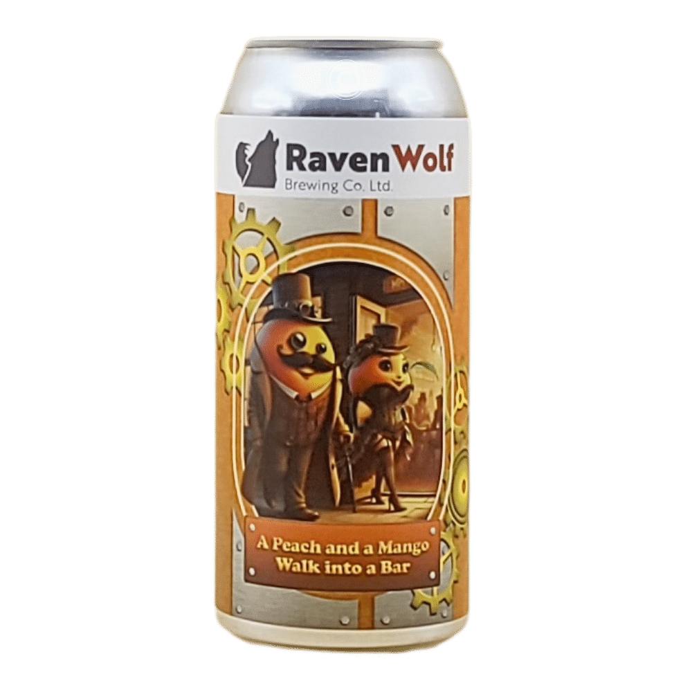 RavenWolf Brewing Co. A Peach And A Mango Walk Into A Bar Sour ...