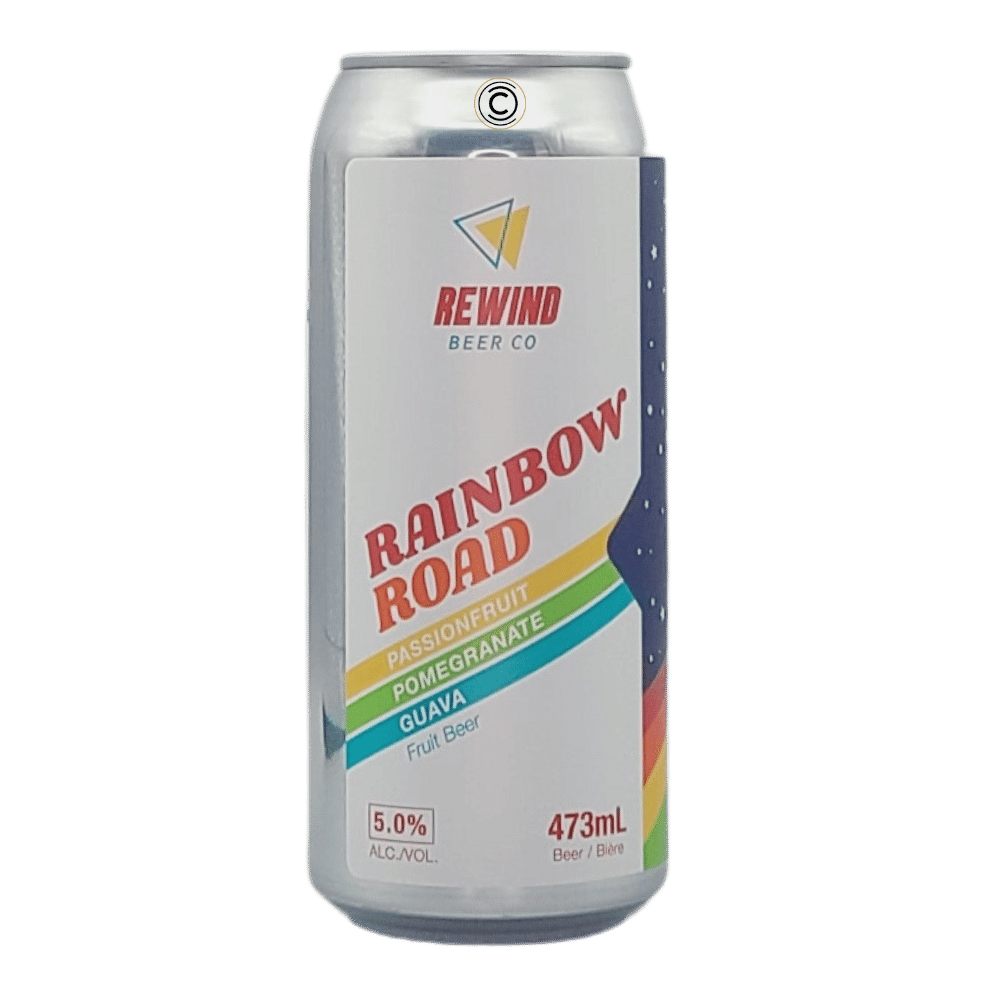 Rewind Beer Co. Rainbow Road Passionfruit Pomegranate Guava Fruit Beer ...