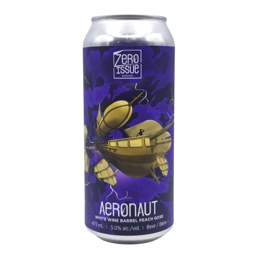 Zero Issue Brewing Aeronaut White Wine Barrel Aged Peach Gose ...